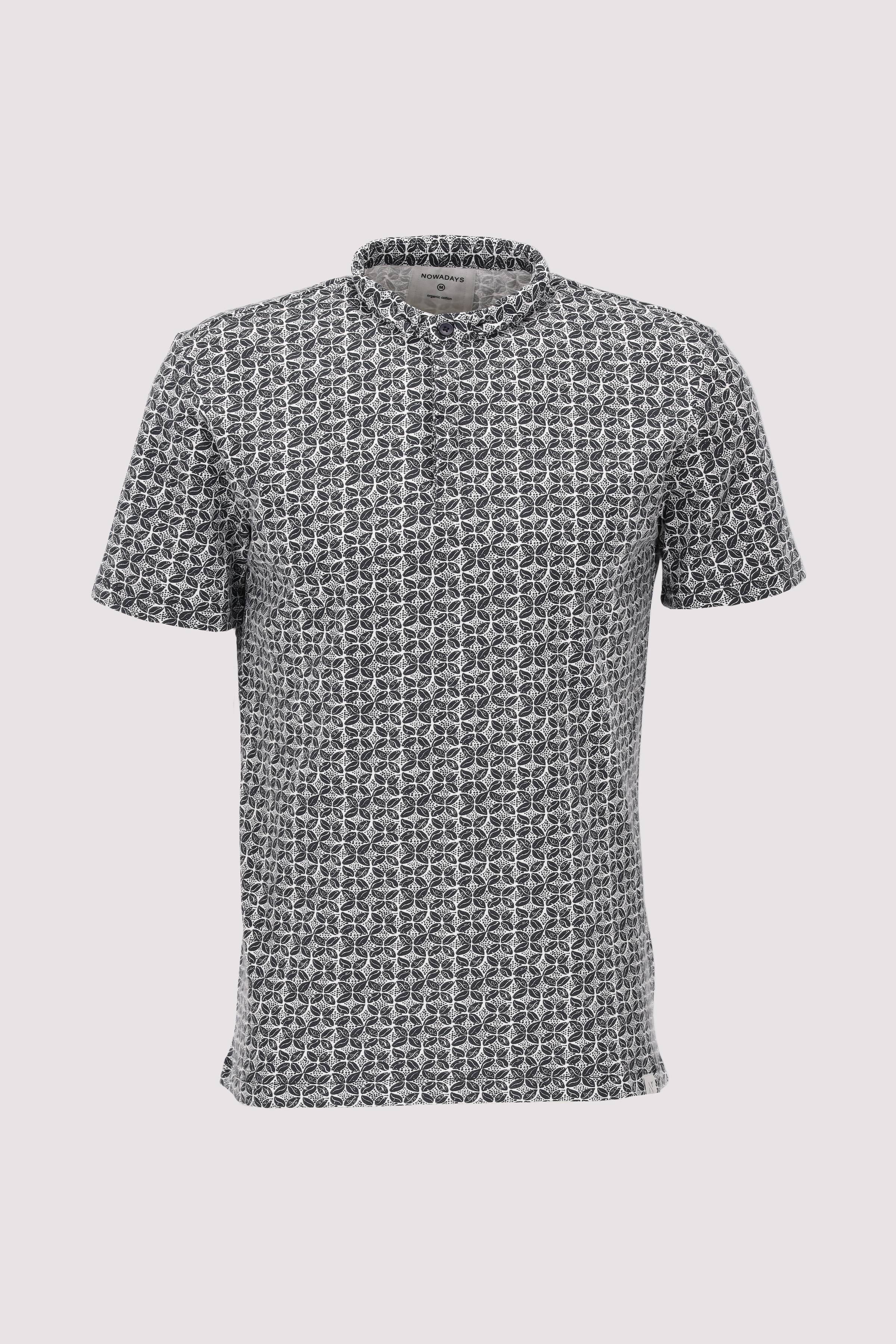 Pique Print Polo | Bright white | XXL | 4255583921495